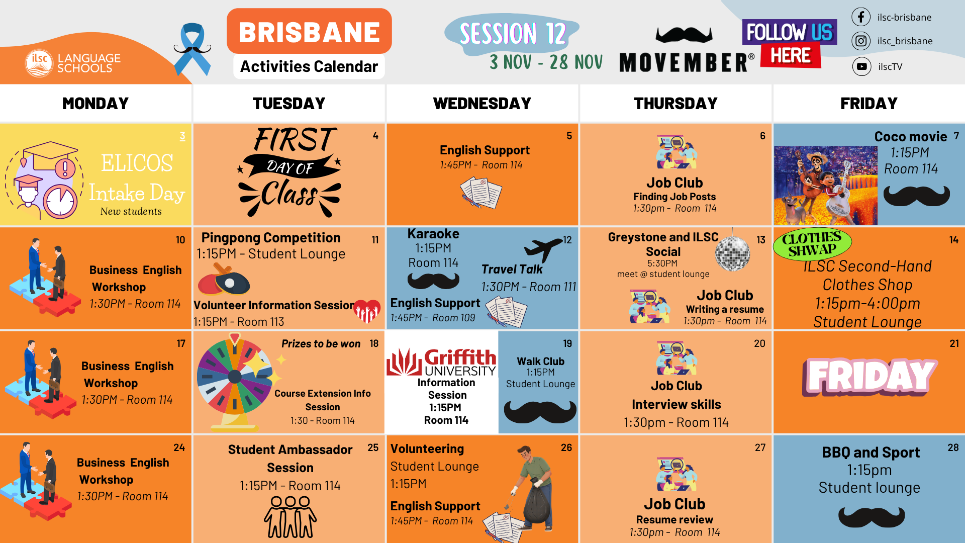 ILSC Australia Current Activities Calendars